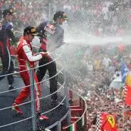 ئىتالىيە GP F1 2013 سەھنىسى Alonso ، Vettel ۋە Webber - LaF1