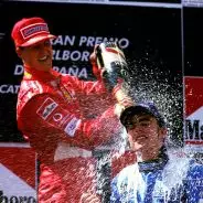 Michael Schumacher et Fernando Alonso dans une image d'archive - LaF1