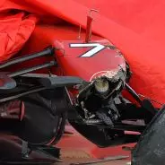 Nesen til Ferrari F14 T etter Räikkönens ulykke i Bahrain - LaF1