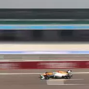 Force India VJM05 na glavni ravnini v Indiji