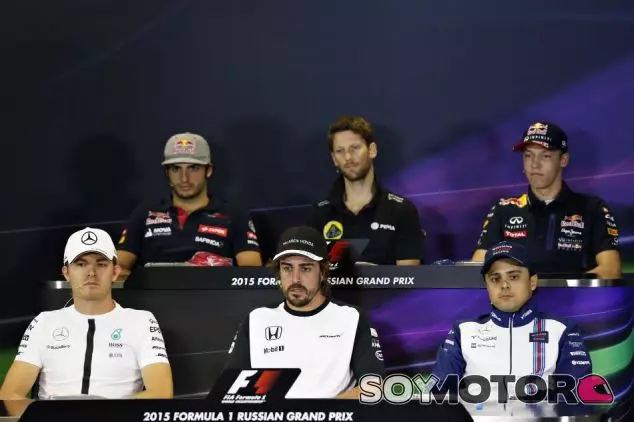 Rosberg, Alonso, Massa, Sainz, Grosjean ary Kvyat - LaF1