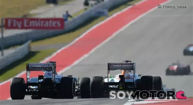 Pastor Maldonado parallel aan Adrian Sutil in Austin - LaF1