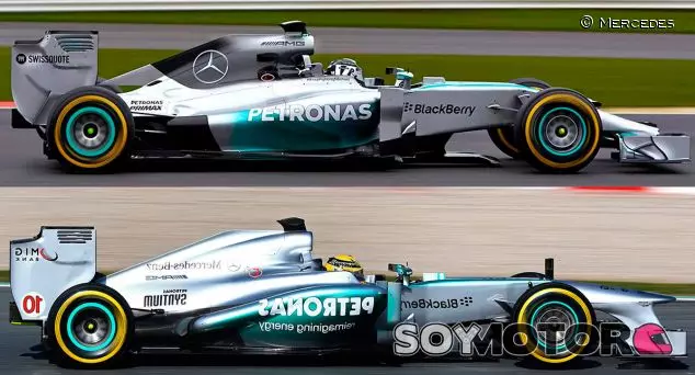 Mercedes W05: tehniline välimus