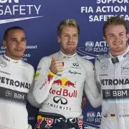 Lewis Hamilton, Sebastian Vettel noNico Rosberg eBuddh - LaF1