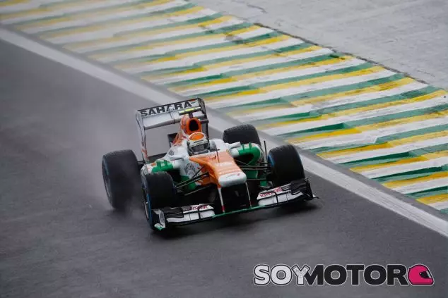 Adrian Sutil vo svojej poslednej Veľkej cene s Force Indiou, tej v Brazílii - LaF1