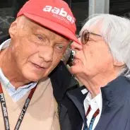 Niki Lauda ak Bernie Ecclestone - LaF1