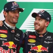 Mark Webber, Sebastian Vettel na Fernando Alonso kuri podium ya Interlagos