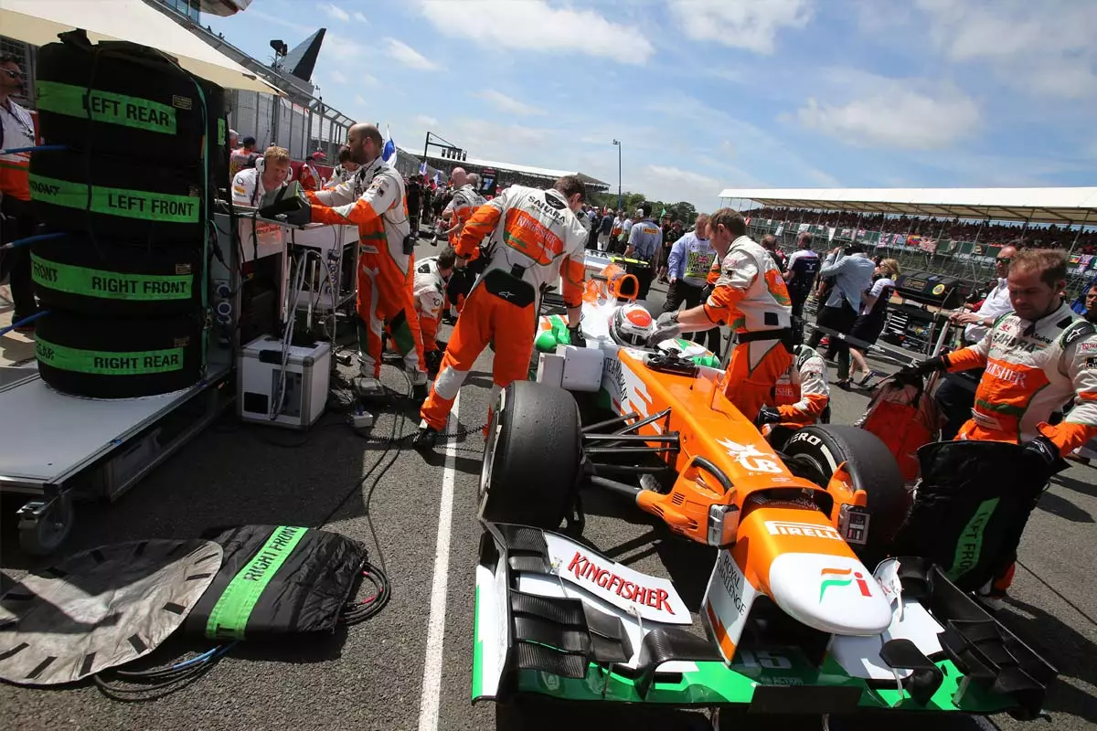 Force India at the British GP F1 2013: Sunday