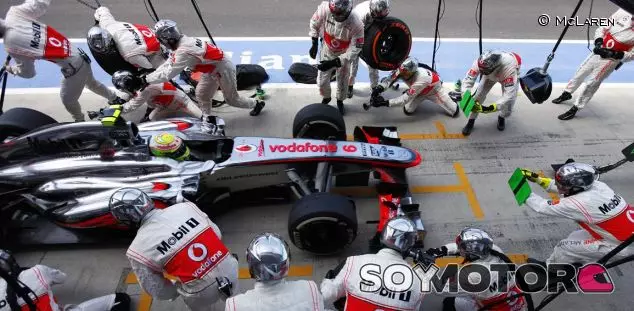 Pit stop i Sergio Perez në Silverstone