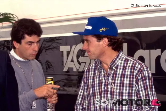 Ayrton Senna amb el seu representant, Julian Jakobi - LaF1