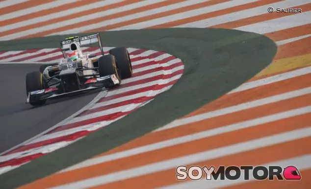 Sergio Pérez in the Buddh circuit