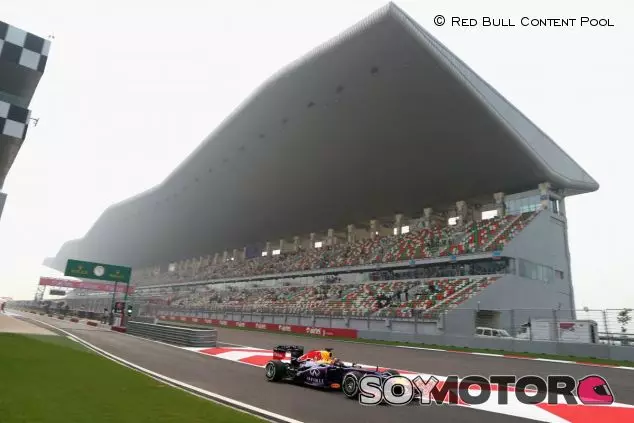 The main grandstand of the Buddh International Circuit - LaF1