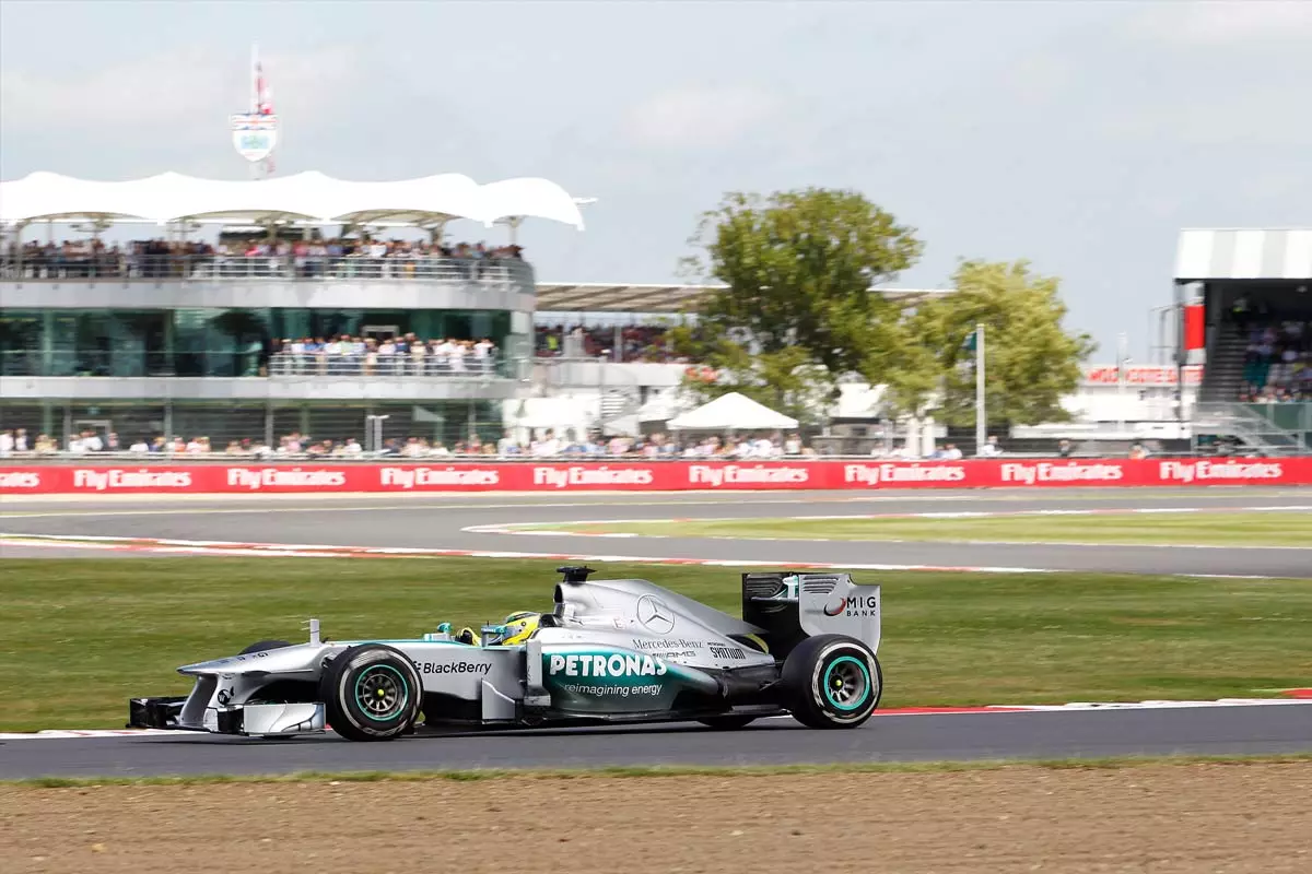 Mercedes beim britischen GP F1 2013: Samstag