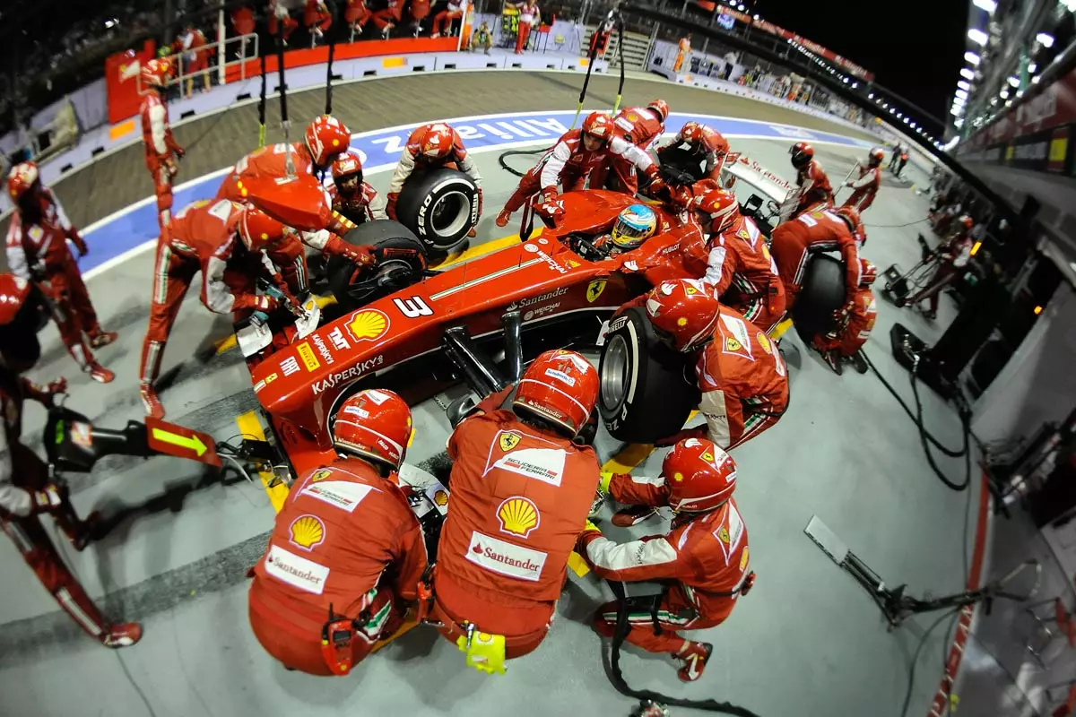 Ferrari på F1 Singapore GP 2013: søndag