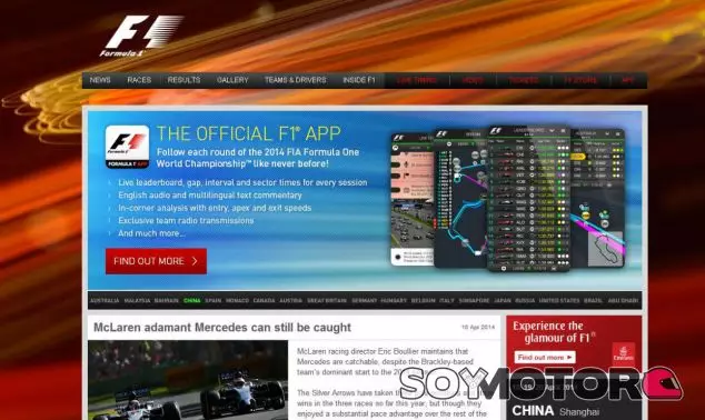 エクレストンがF1のウェブサイトとその「アプリ」をリニューアル - LaF1