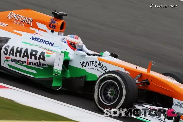 „Force India“ Britanijos GP F1 2013: penktadienis
